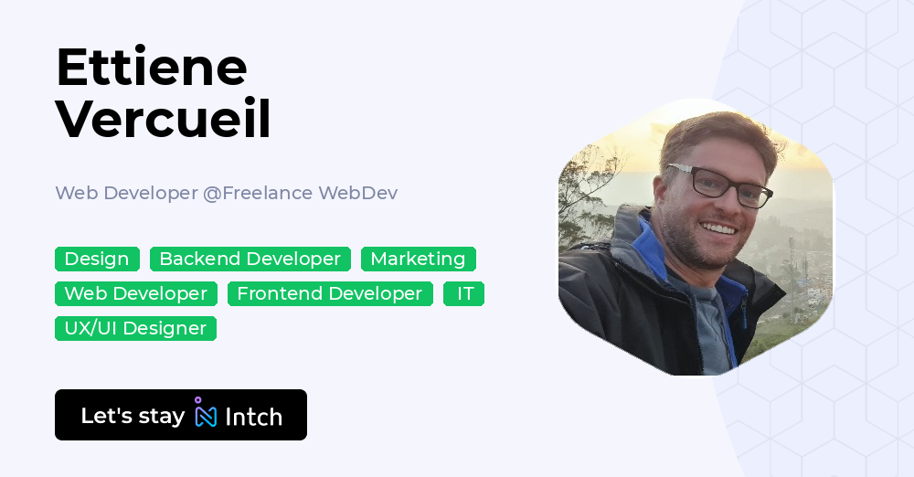 Ettiene Vercueil - Web Developer, Freelance WebDev | Intch