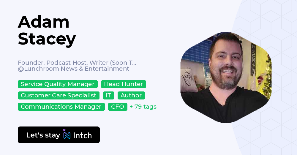 Adam Stacey - Founder, Podcast Host, Writer (Soon To Be Author) Content ...