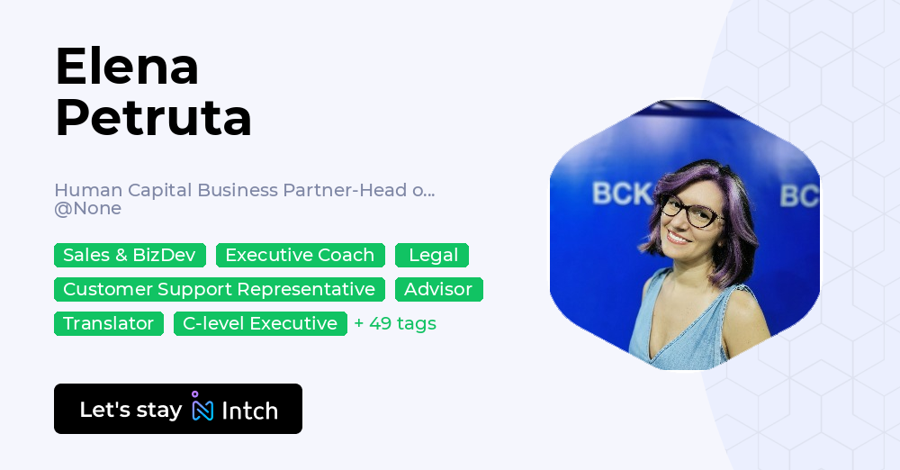 Elena Petruta - Human Capital Business Partner-Head of People and ...