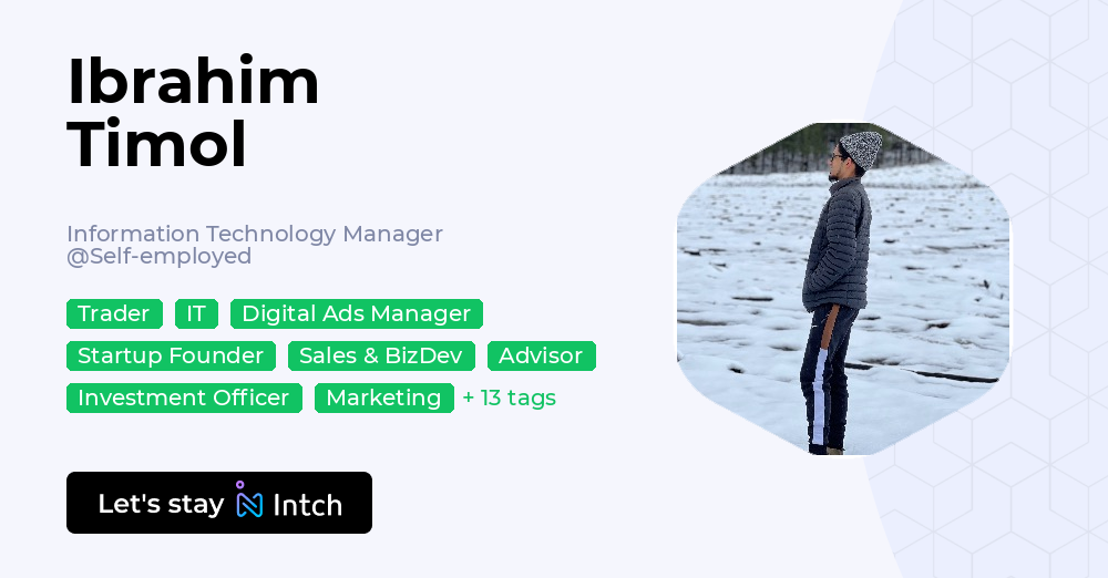 Ibrahim Timol - Information Technology Manager, Self-employed | Intch