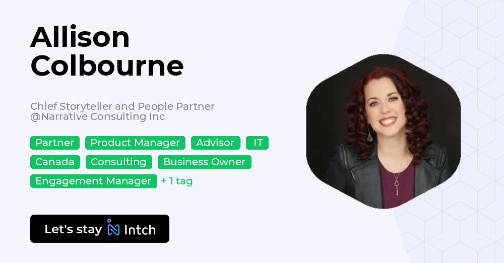 Allison Colbourne - Chief Storyteller and People Partner, Narrative ...