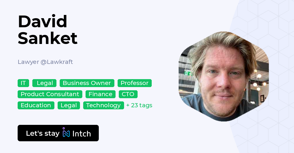 David Sanket - Lawyer, Lawkraft | Intch