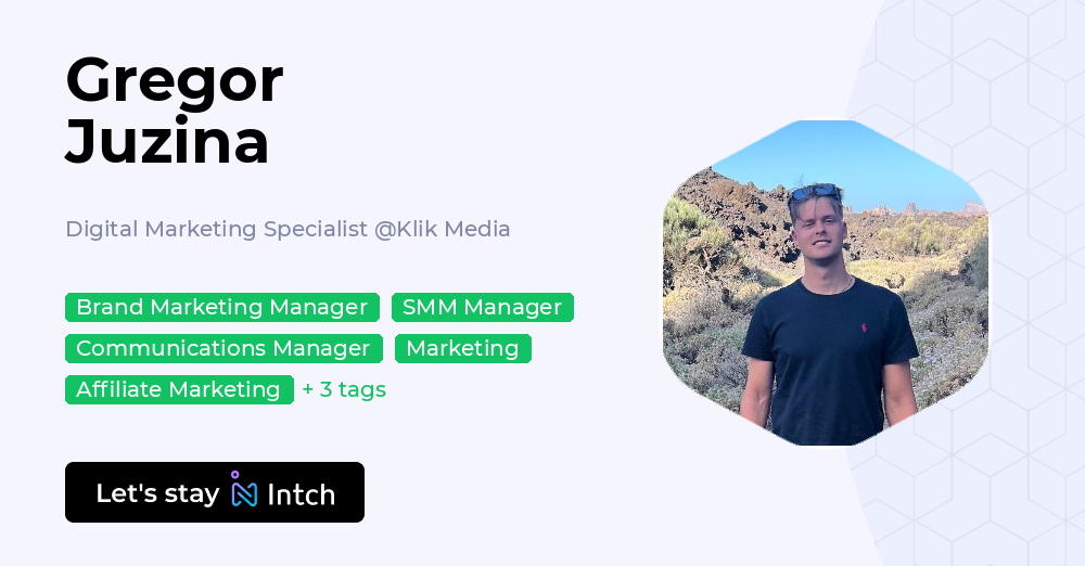 Gregor Juzina - Digital Marketing Specialist, Klik Media | Intch