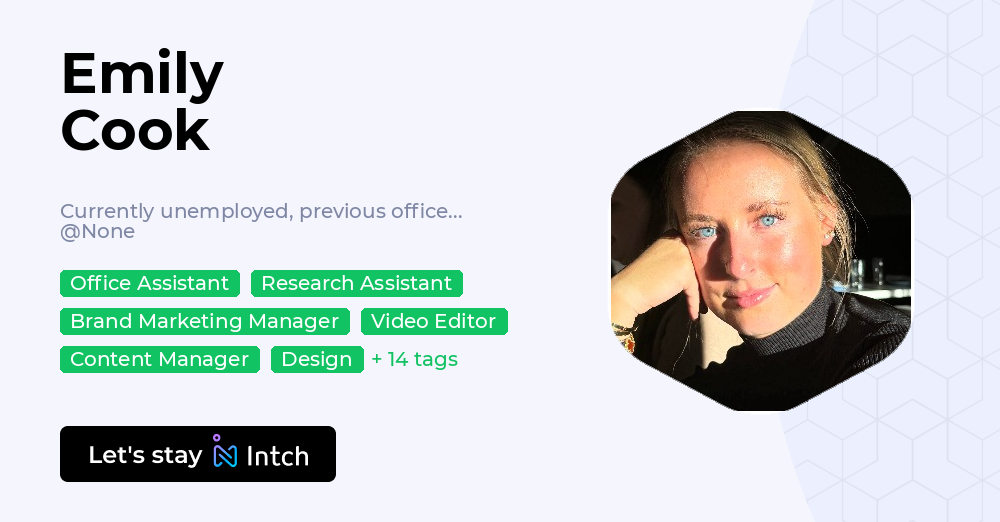 Emily Cook - Currently unemployed, previous office employee, assistant ...