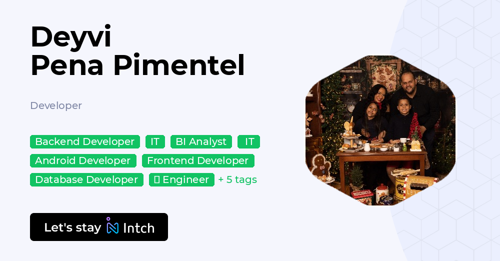 Deyvi Pena Pimentel - Developer, | Intch