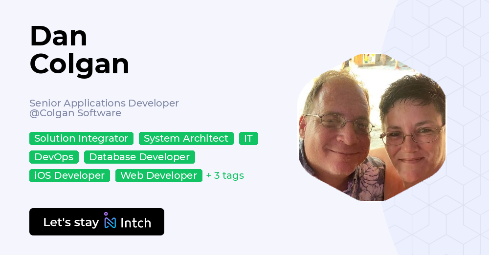 Dan Colgan - Senior Applications Developer, Colgan Software | Intch