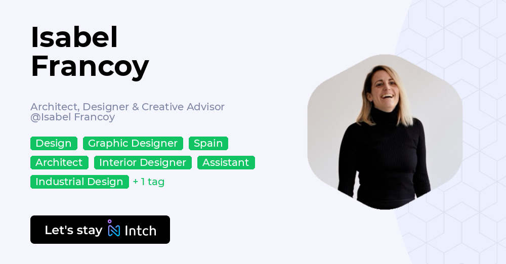 Isabel Francoy - Architect, Designer & Creative Advisor, Isabel Francoy ...