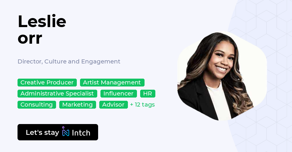 Leslie orr - Director, Culture and Engagement, | Intch