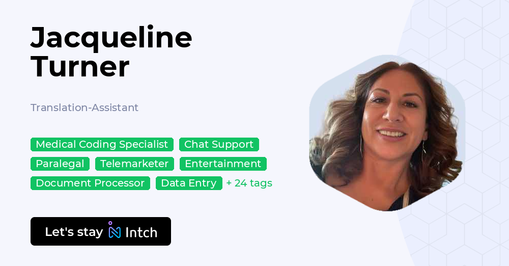 Jacqueline Turner - Translation-Assistant, | Intch