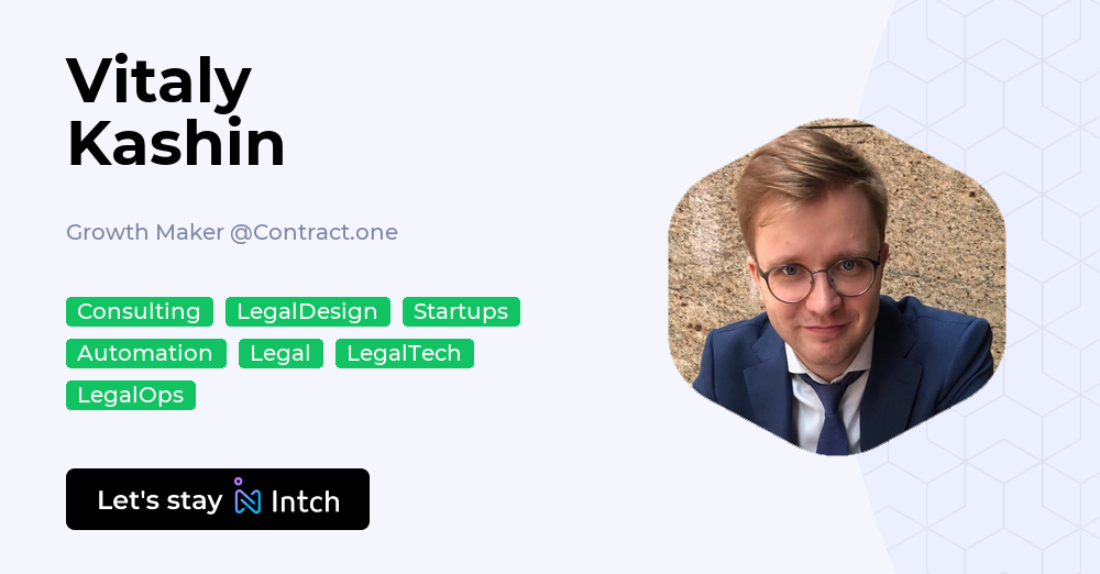 Vitaly Kashin - Growth Maker, Contract.one | Intch