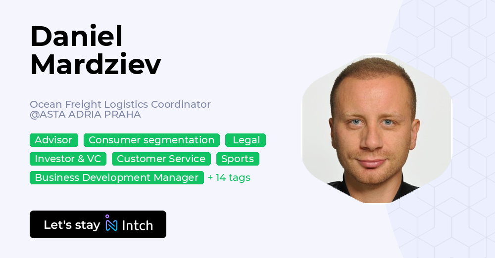 Daniel Mardziev - Ocean Freight Logistics Coordinator, ASTA ADRIA PRAHA ...
