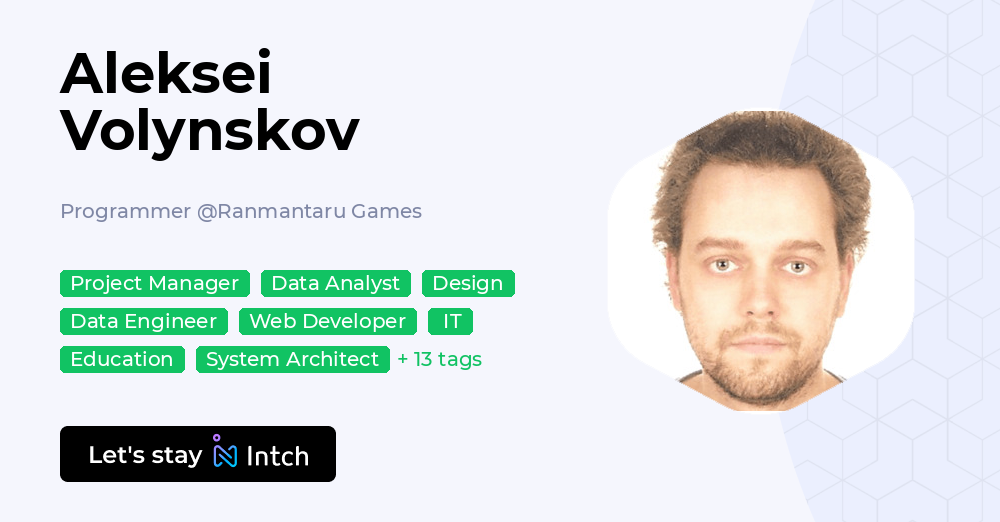 Aleksei Volynskov - Programmer, Ranmantaru Games | Intch