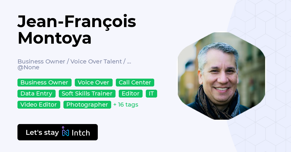 Jean-François Montoya - Business Owner / Voice Over Talent / Audio ...
