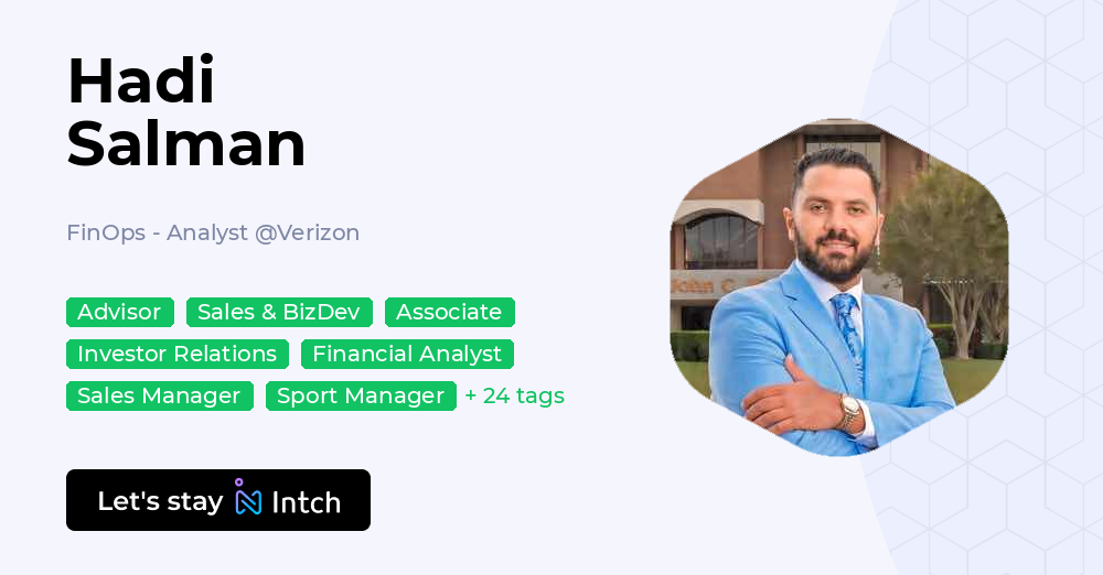 Hadi Salman - FinOps - Analyst, Verizon | Intch