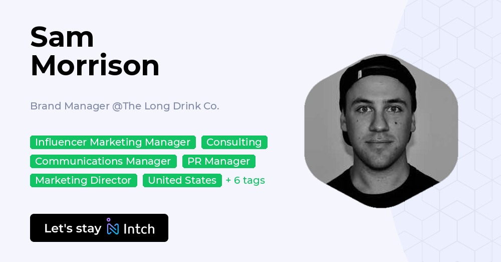 Sam Morrison - Brand Manager, The Long Drink Co. | Intch