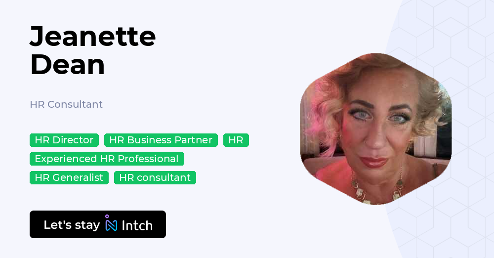 Jeanette Dean - HR Consultant, | Intch