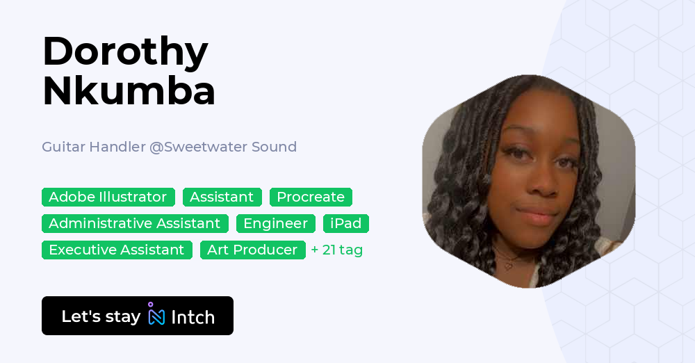 Dorothy Nkumba - Guitar Handler, Sweetwater Sound | Intch