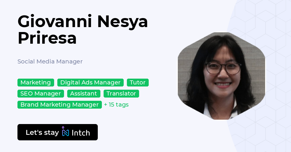 Giovanni Nesya Priresa - Social Media Manager, | Intch