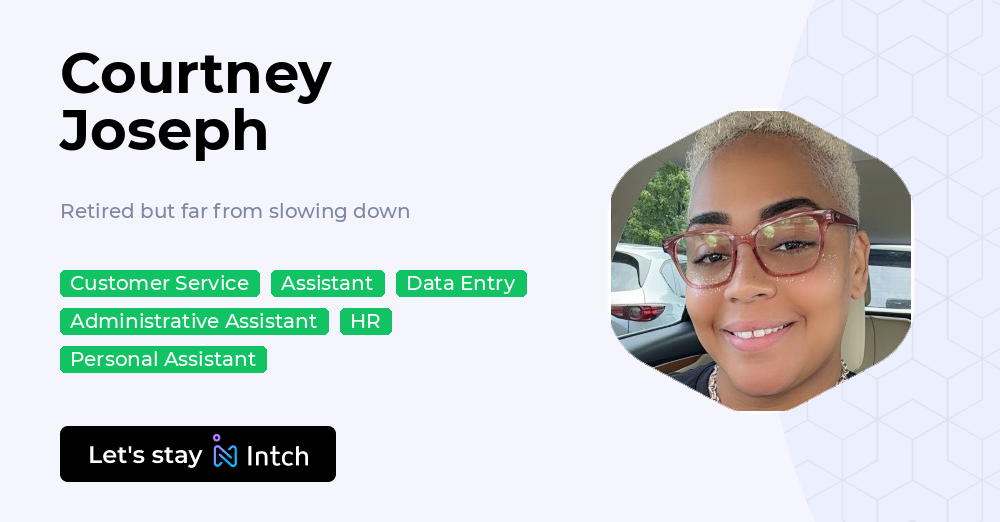 Courtney Joseph - Retired but far from slowing down, | Intch