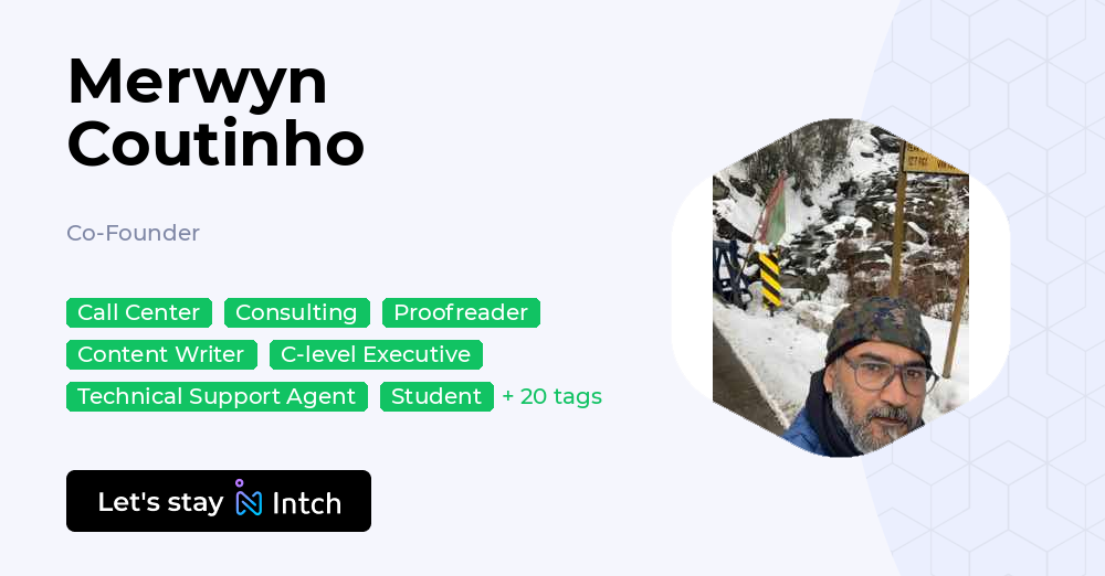 Merwyn Coutinho - Co-Founder, | Intch