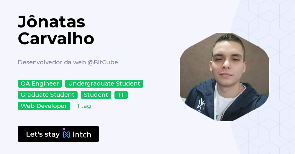 Jônatas Carvalho - Desenvolvedor da web, BitCube | Intch