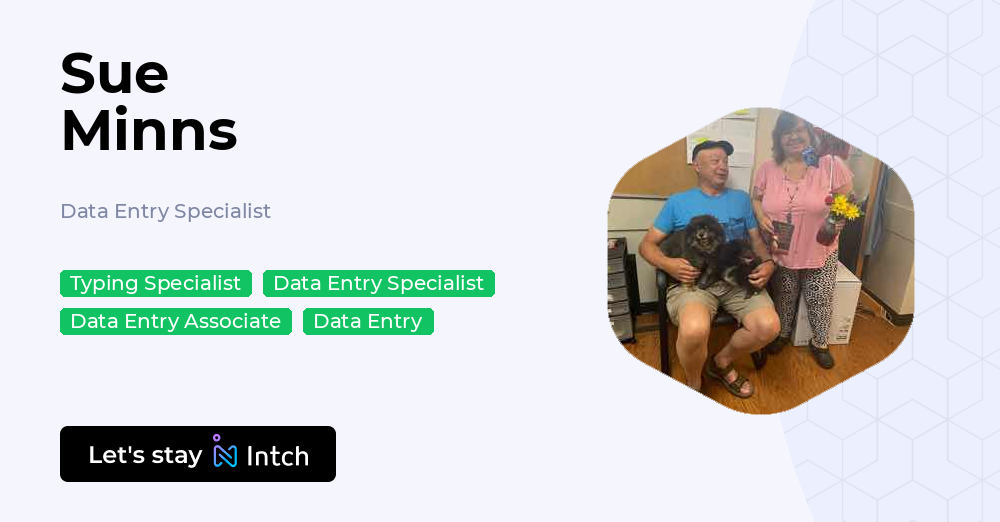Sue Minns - Data Entry Specialist, | Intch