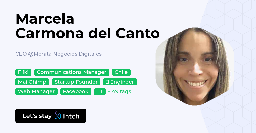Marcela Carmona del Canto - CEO, Monita Negocios Digitales | Intch