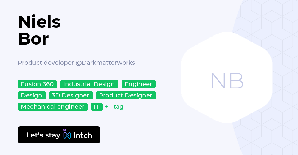 Niels Bor - Product developer, Darkmatterworks | Intch