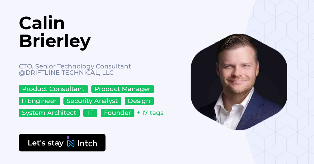 Calin Brierley - CTO, Senior Technology Consultant, DRIFTLINE TECHNICAL, LLC | Intch