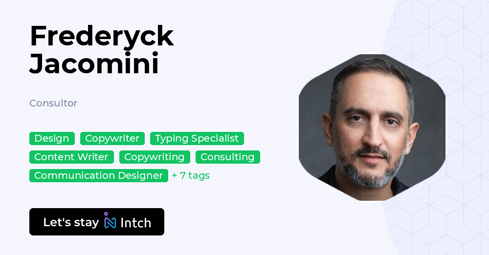 Frederyck Jacomini - Consultor, | Intch