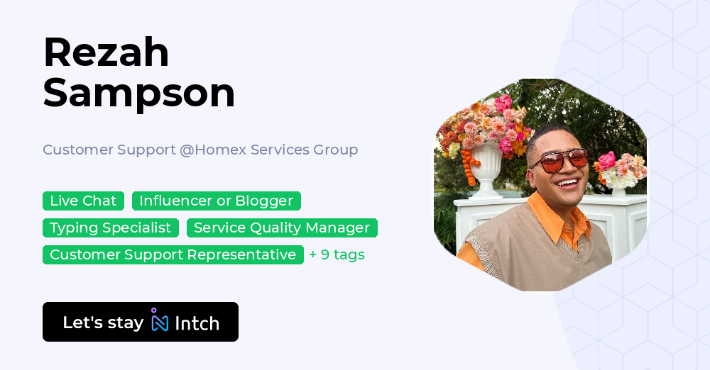 Rezah Sampson - Customer Support, Homex Services Group | Intch