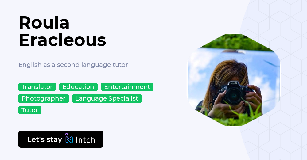 Roula Eracleous - English as a second language tutor, | Intch