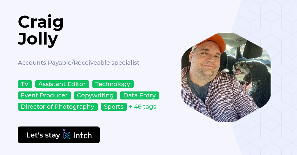 Craig Jolly - Accounts Payable/Receiveable specialist, | Intch