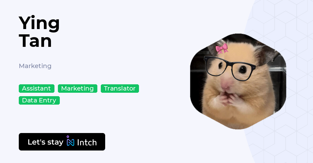 Ying Tan - Marketing, | Intch