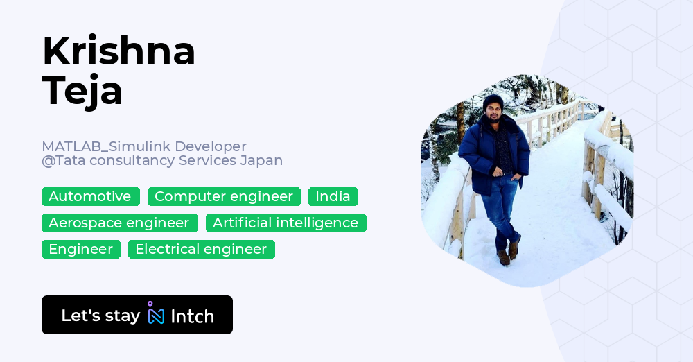 Krishna Teja - MATLAB_Simulink Developer, Tata consultancy Services ...