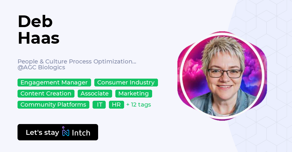 Deb Haas - People & Culture Process Optimization Manager, AGC Biologics ...