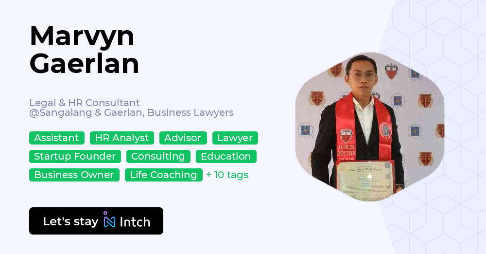 Marvyn Gaerlan - Legal & HR Consultant, Sangalang & Gaerlan, Business ...