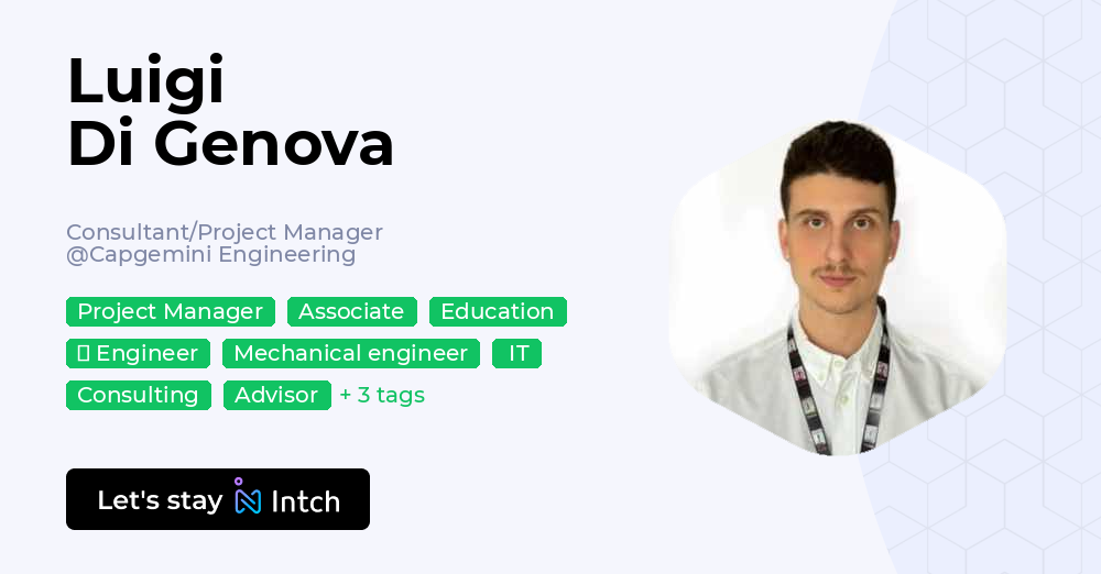 Luigi Di Genova - Consultant/Project Manager, Capgemini Engineering | Intch