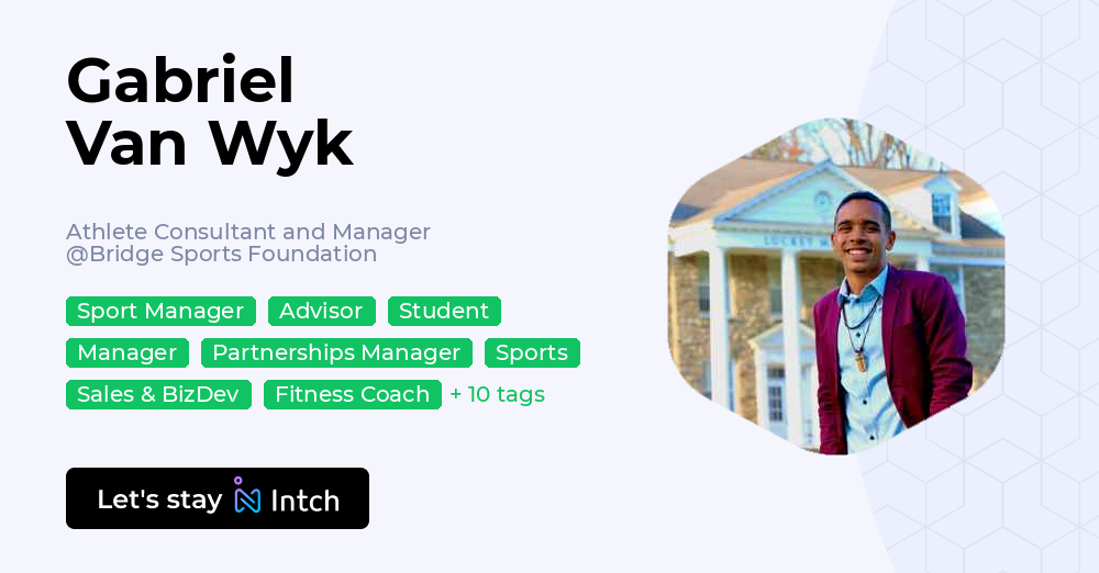 Gabriel Van Wyk - Athlete Consultant and Manager, Bridge Sports ...