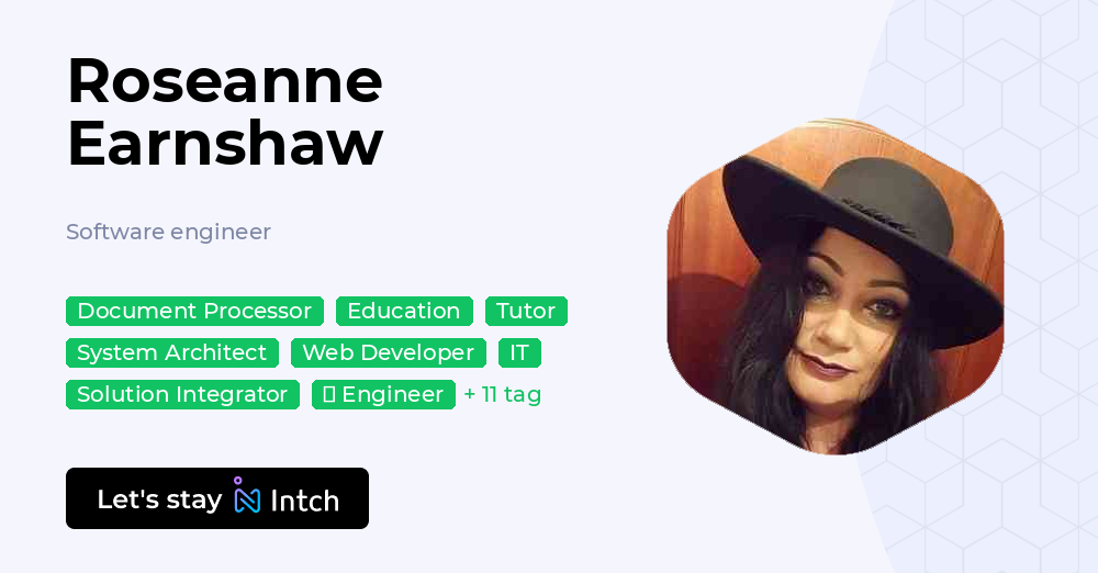 Roseanne Earnshaw - Software engineer, | Intch