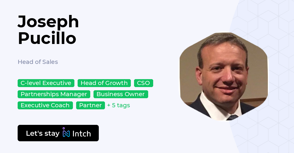 Joseph Pucillo - Head of Sales, | Intch