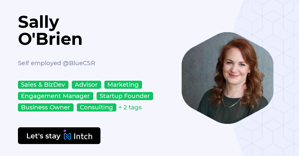 Sally O'Brien - Self employed, BlueCSR | Intch
