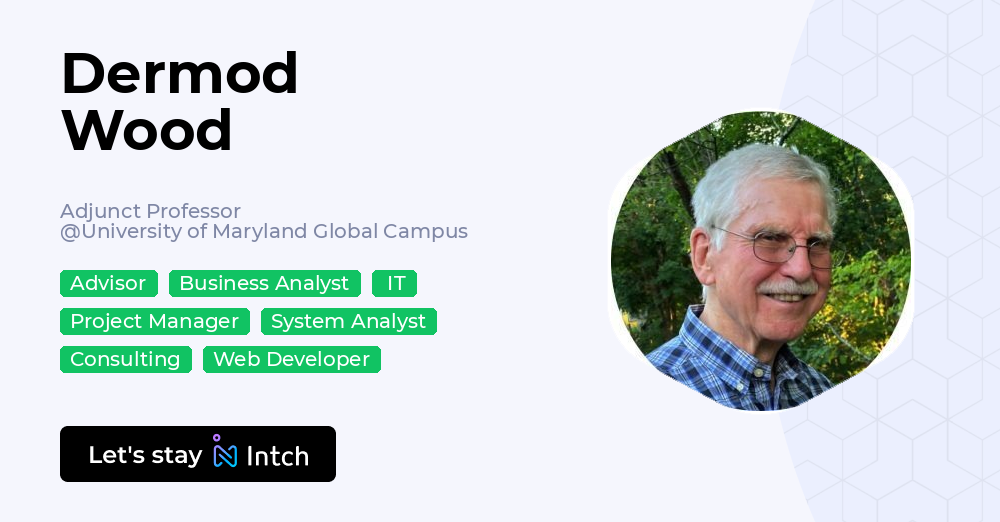 Dermod Wood - Adjunct Professor, University of Maryland Global Campus ...