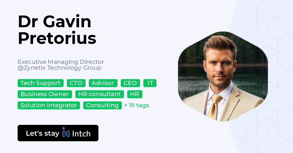 Dr Gavin Pretorius - Executive Managing Director, Zynetix Technology ...