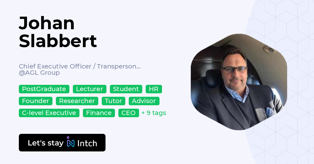Johan Slabbert - Chief Executive Officer / Transpersonal Performance ...