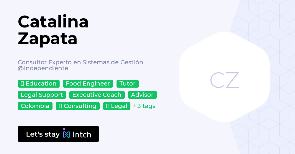 Catalina Zapata - Consultor Experto en Sistemas de Gestión, Independiente | Intch