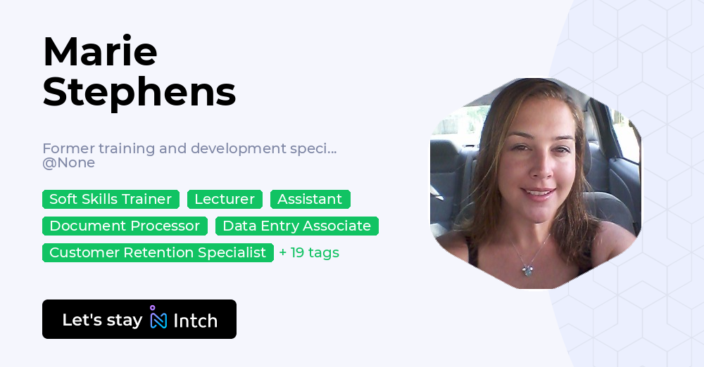 Marie Stephens - Former training and development specialist/curriculum ...