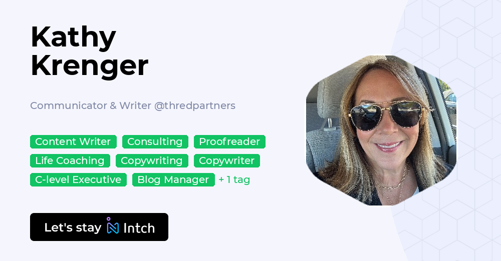 Kathy Krenger - Communicator & Writer, thredpartners | Intch