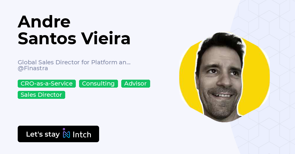 Andre Santos Vieira - Global Sales Director for Platform and APIs ...