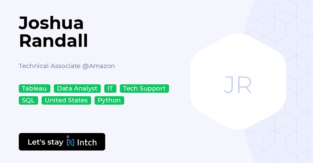 Joshua Randall - Technical Associate, Amazon | Intch